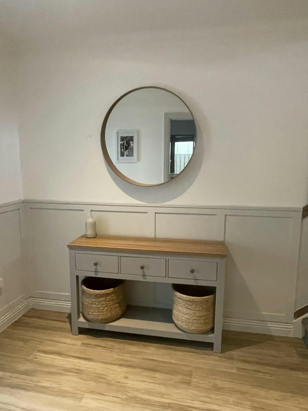 Bampton 3 Drawer Console Table - Stone Grey - Laura James – Laura James ...