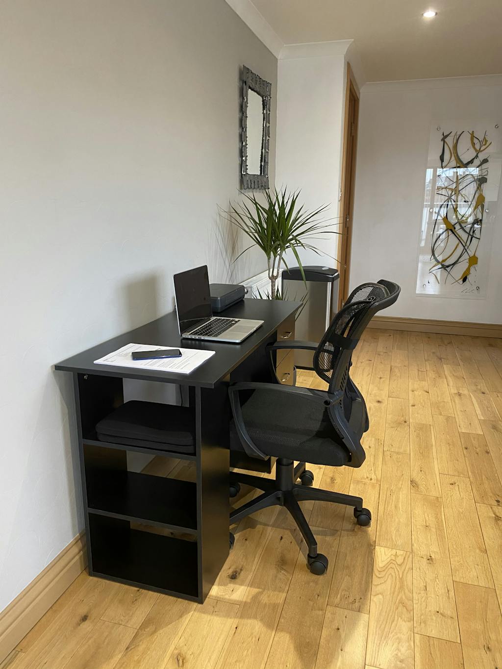 White Computer Desk with Drawers - Laura James