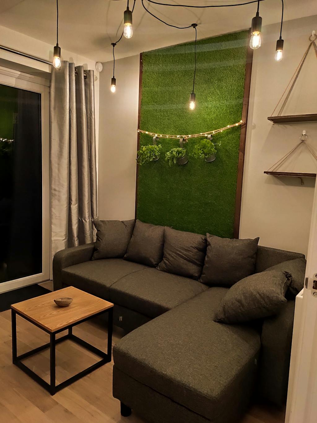 Tracy corner sofa - grey linen - Laura James