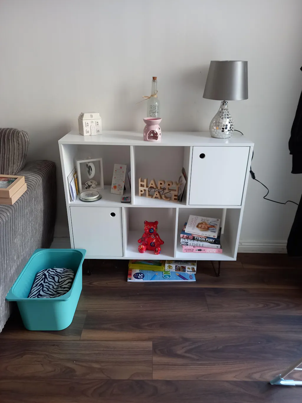 Anderson cube storage unit - White with white cupboards - Laura James