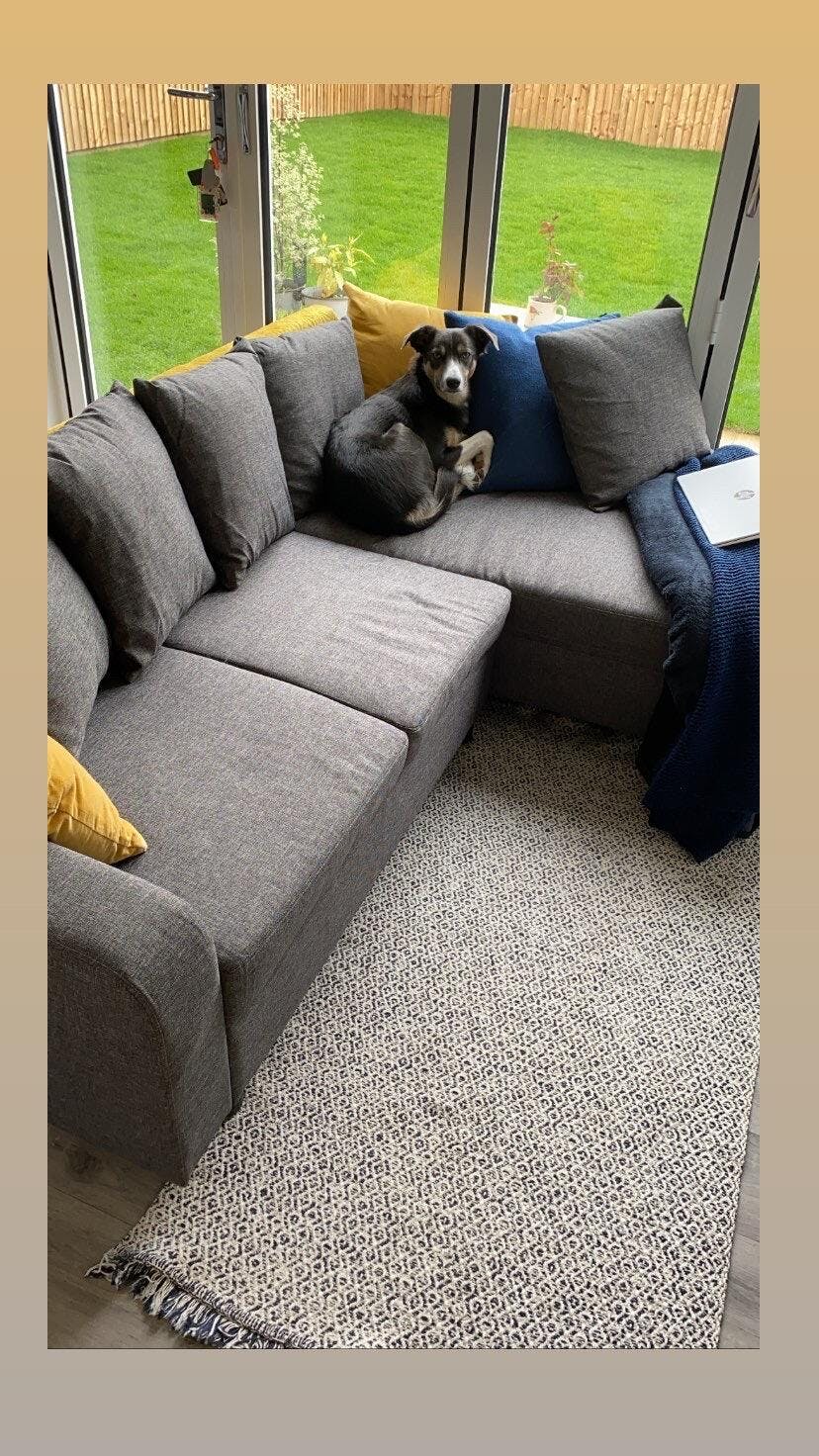 Tracy corner sofa - grey velvet - Laura James