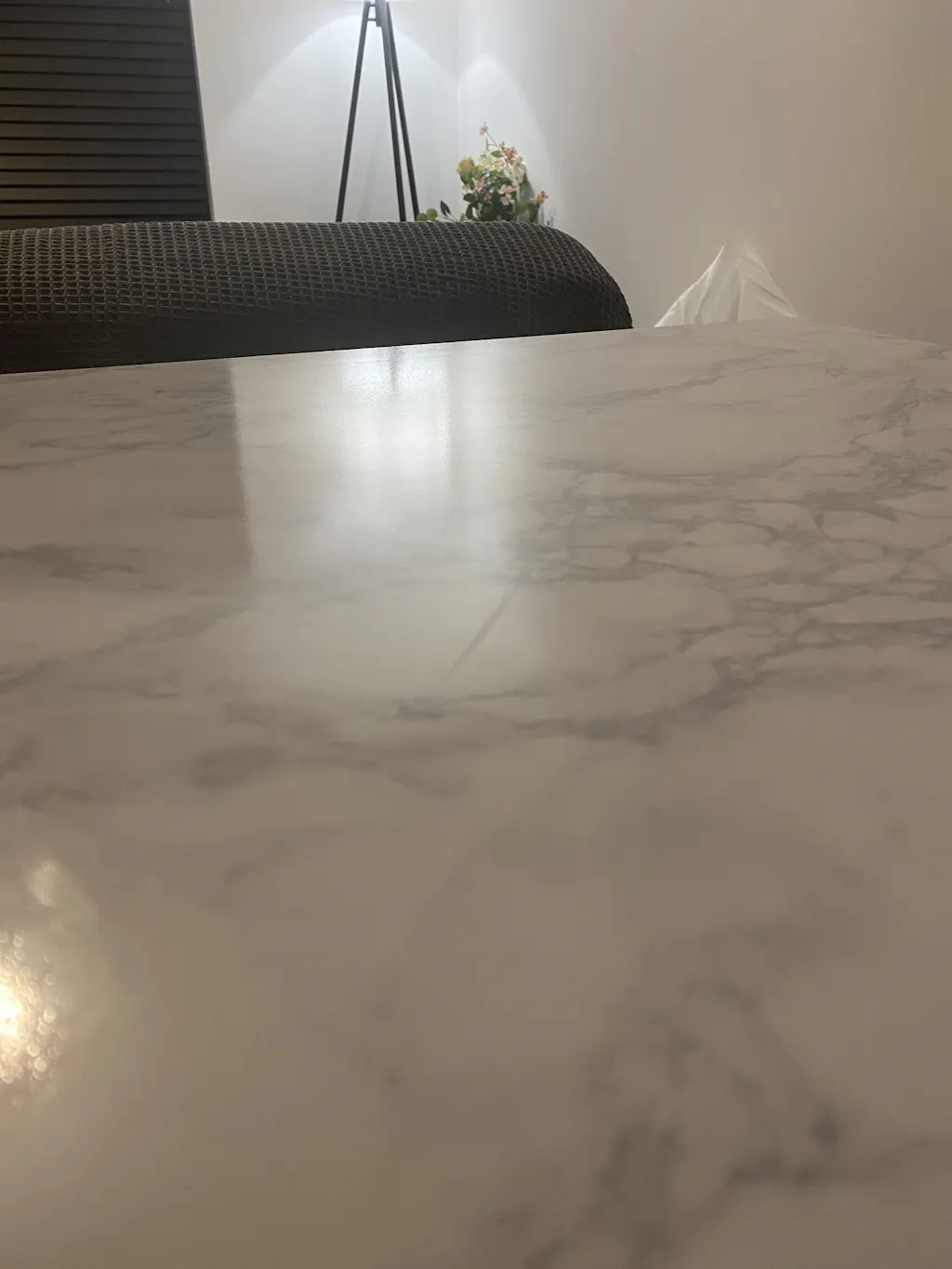 Jay Marble Effect Desk - Chrome – Laura James Ireland