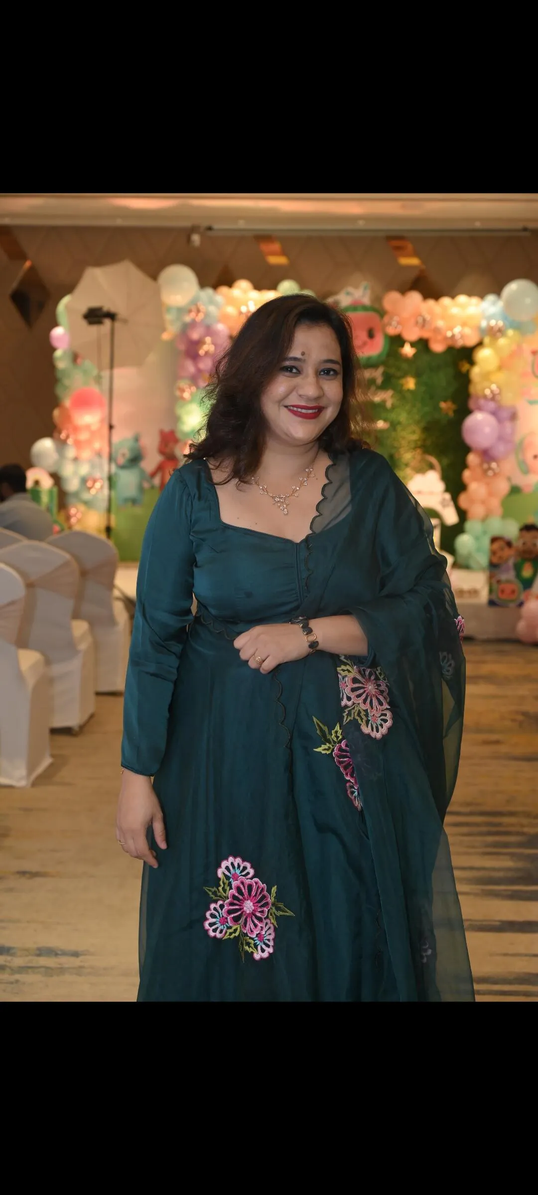 Buy Green Anarkali Embroidered Dupatta Online - Lavanya The Label