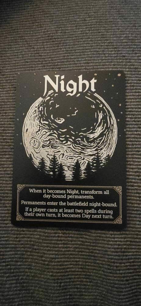 Stainless Steel Day / Night Token - Metal MTG Tokens | Legendary Artifacts