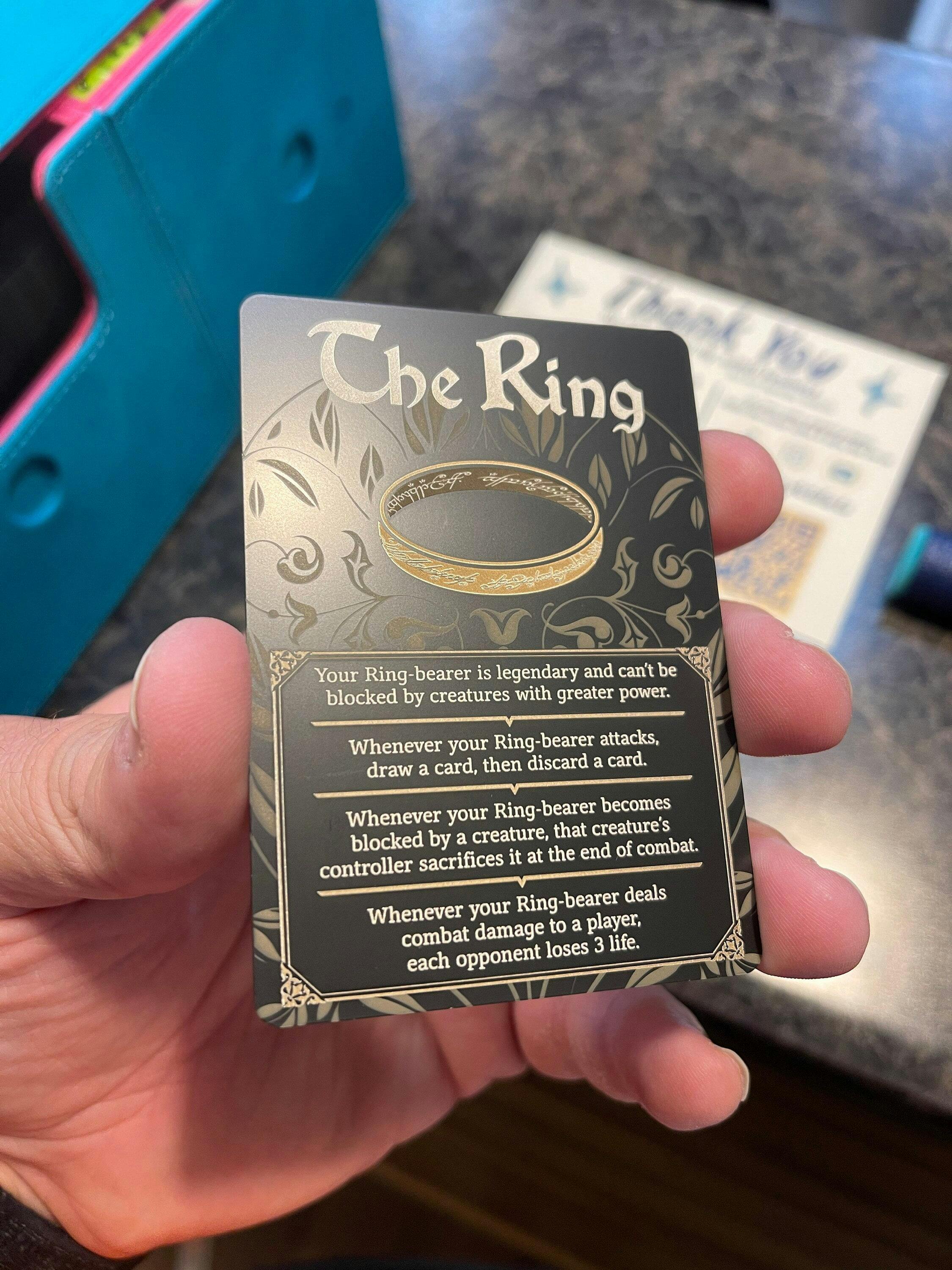 Stainless Steel The Ring Token - Metal MTG Tokens | Legendary Artifacts