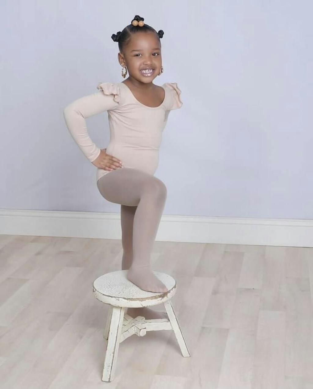 Girls Brown Leotard with Flutter Sleeves | Order a Long Sleeve Brown ...