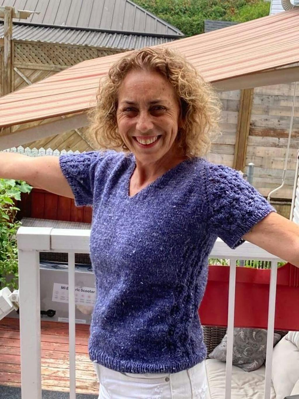 Gabrielle Short Sleeves Pullover - KNITTING KIT – Biscotte Yarns