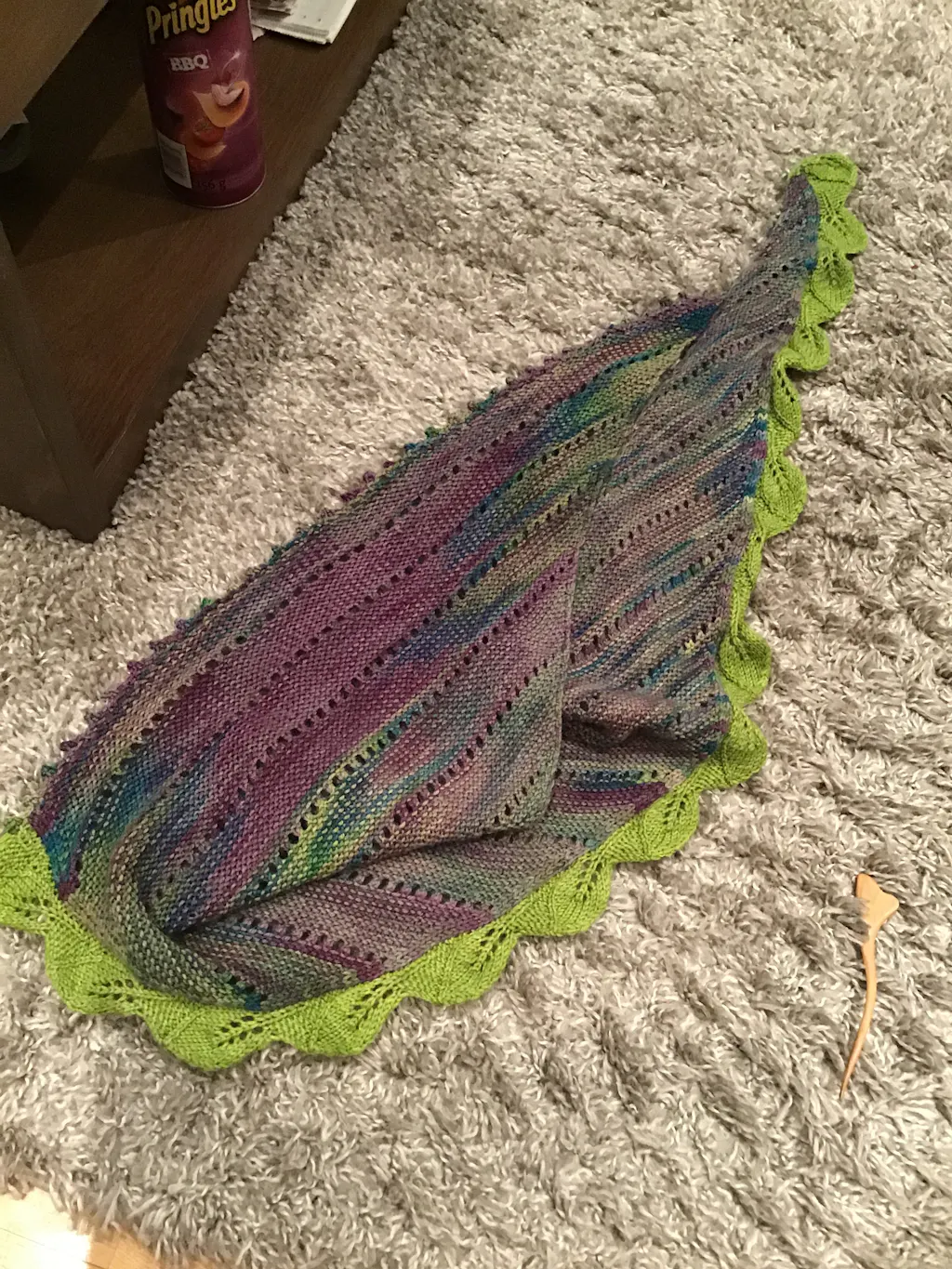 Leaf Dance Shawl Pattern – Les Laines Biscotte Yarns