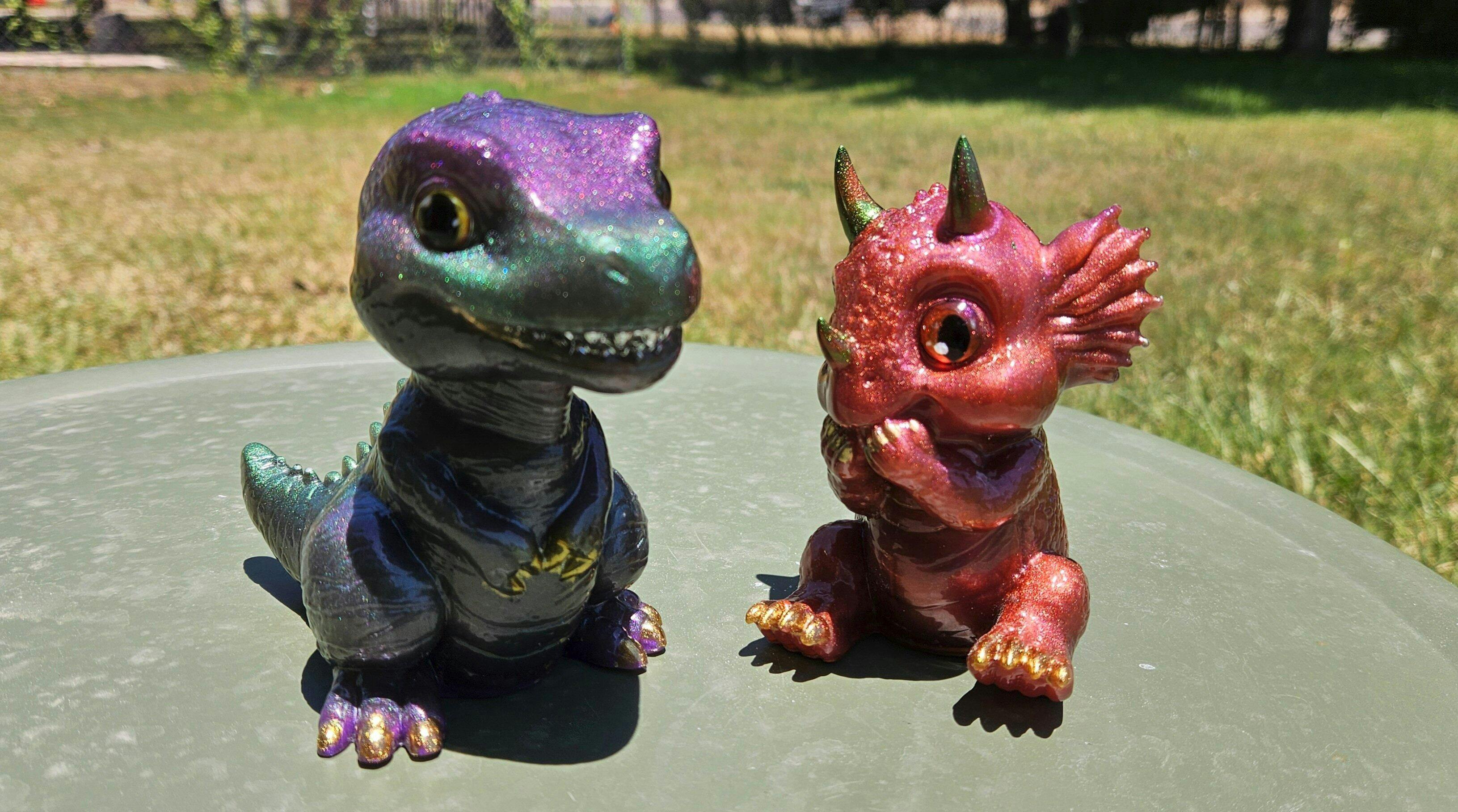 Dinosaur Silicone Molds for Resin – T. Rex & Triceratops DIY Crafts ...