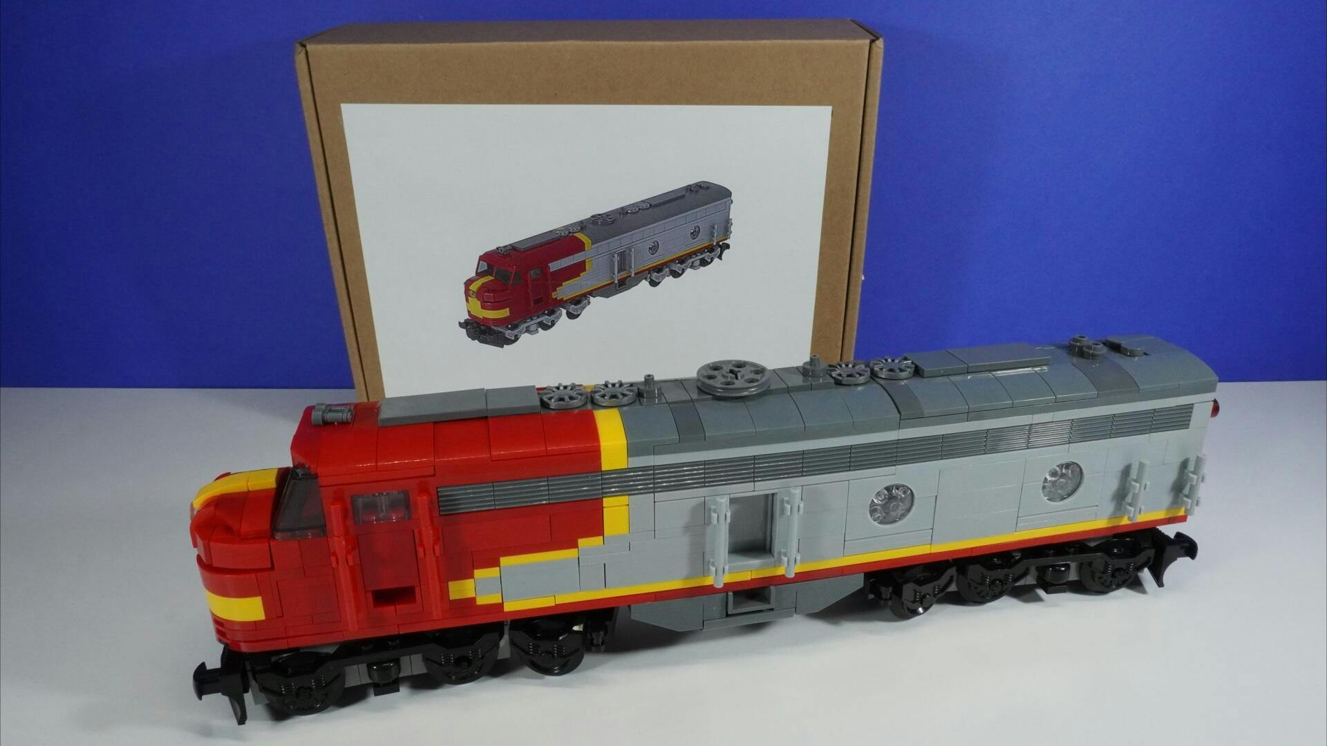MOC-47988 Santa Fe EMD E8 Locomotive | Letbricks