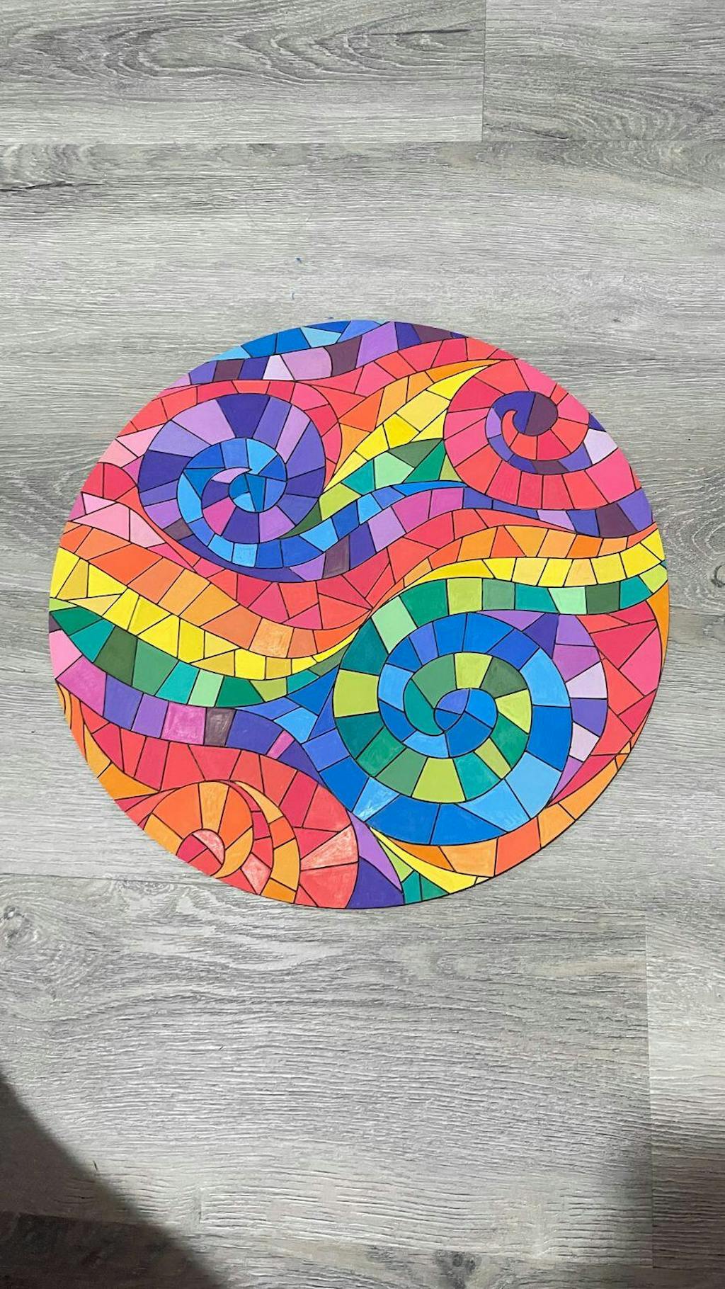 Life of Colour Mosaic Painting Kit - The Wave with Acrylic markers