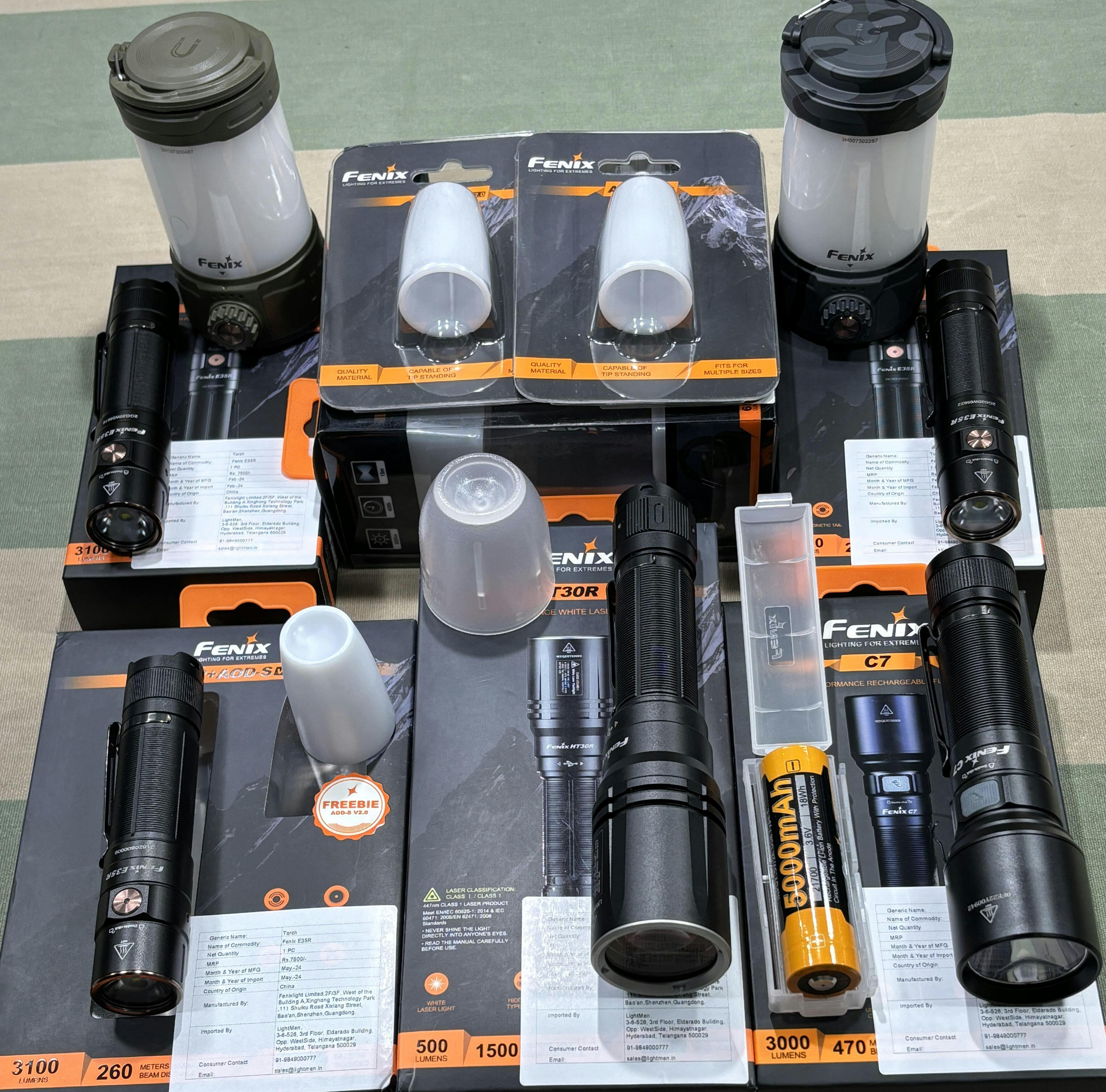 Fenix C7 LED Torchlight | 3000Lumen C-Type Rechargeable Powerful Light ...