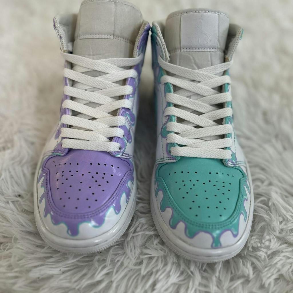 Custom Air Jordan 1 Dripping 💦 – Lilaccustom