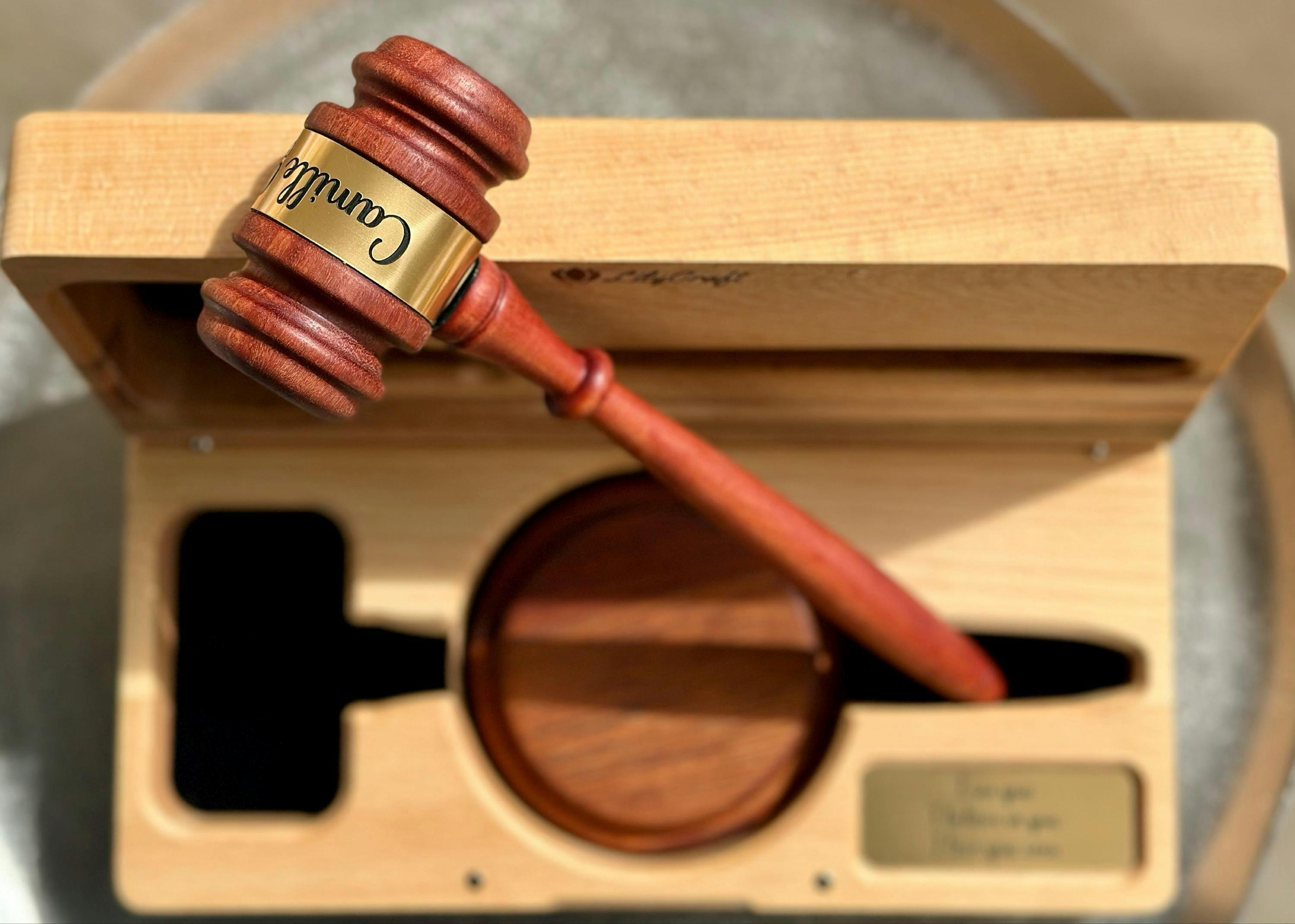 Personalised Gavel - Engraved Judge Gavel Gift Set