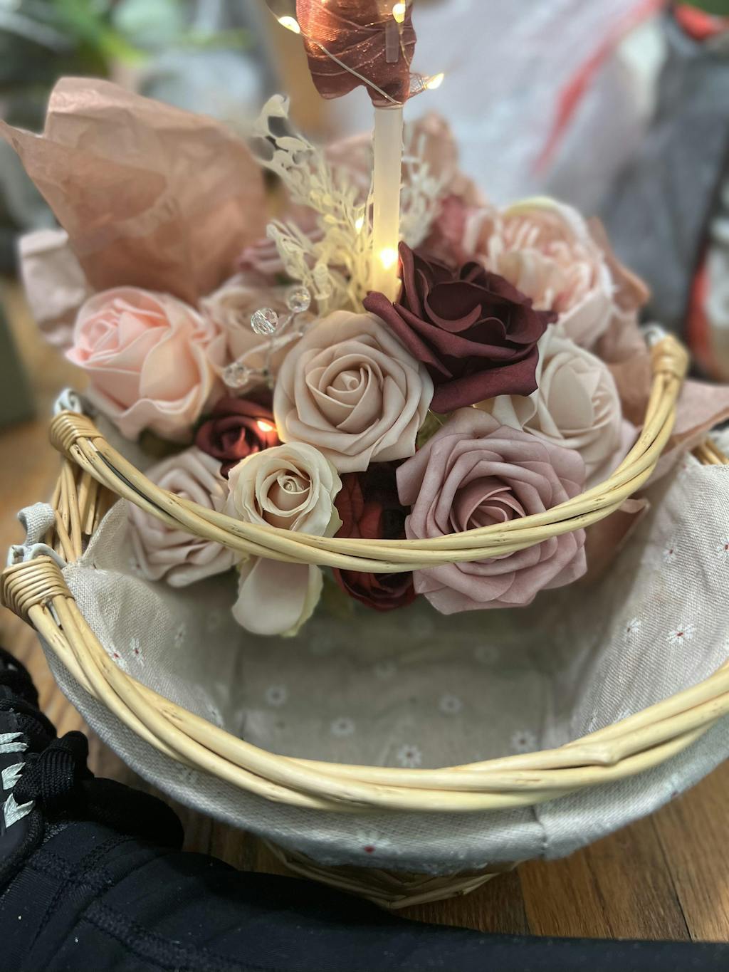 25pcs Blush pink artificial flowers with stems looks real foam rose in ...