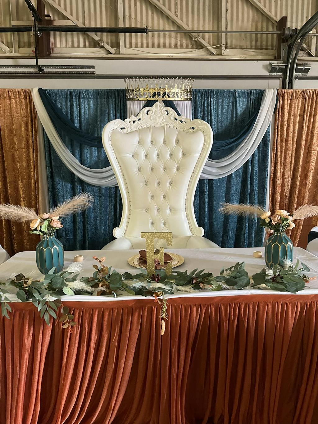 Table Runners in Dark Teal & Burnt Orange – Ling's Moment