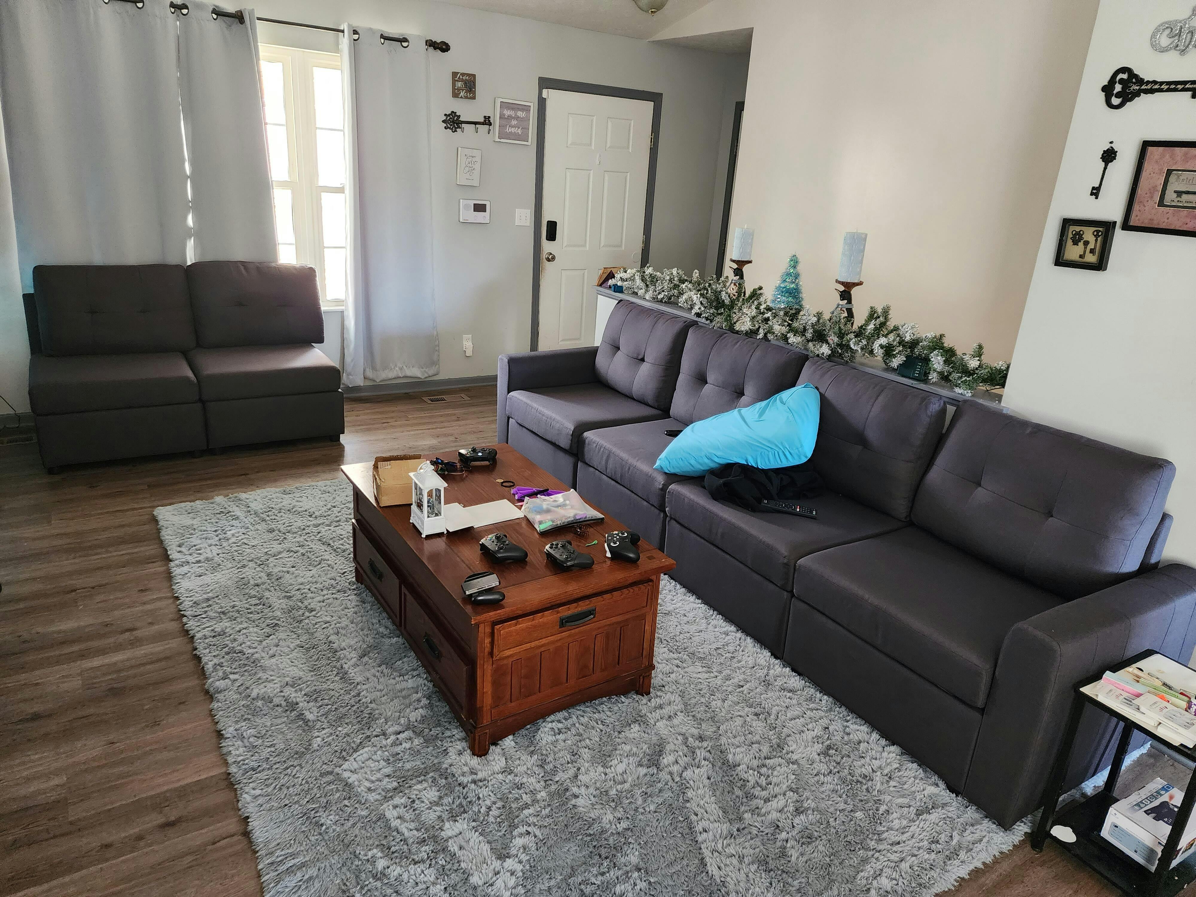 6 Seater Modular Sofa Beige, Dark Gray, Light Gray - LINSY HOME