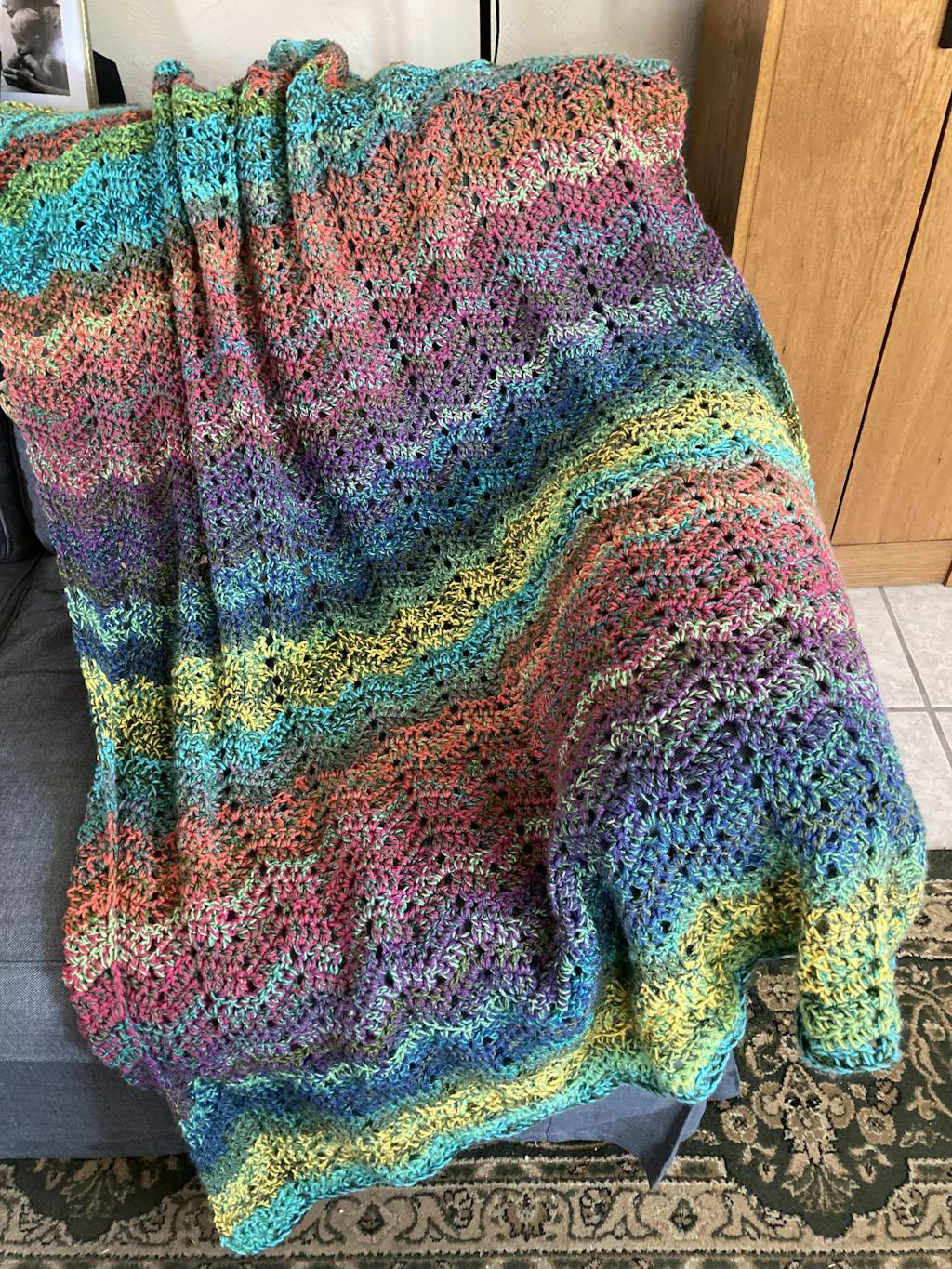 Crochet Kit - Mesa Ripple Blanket – Lion Brand Yarn