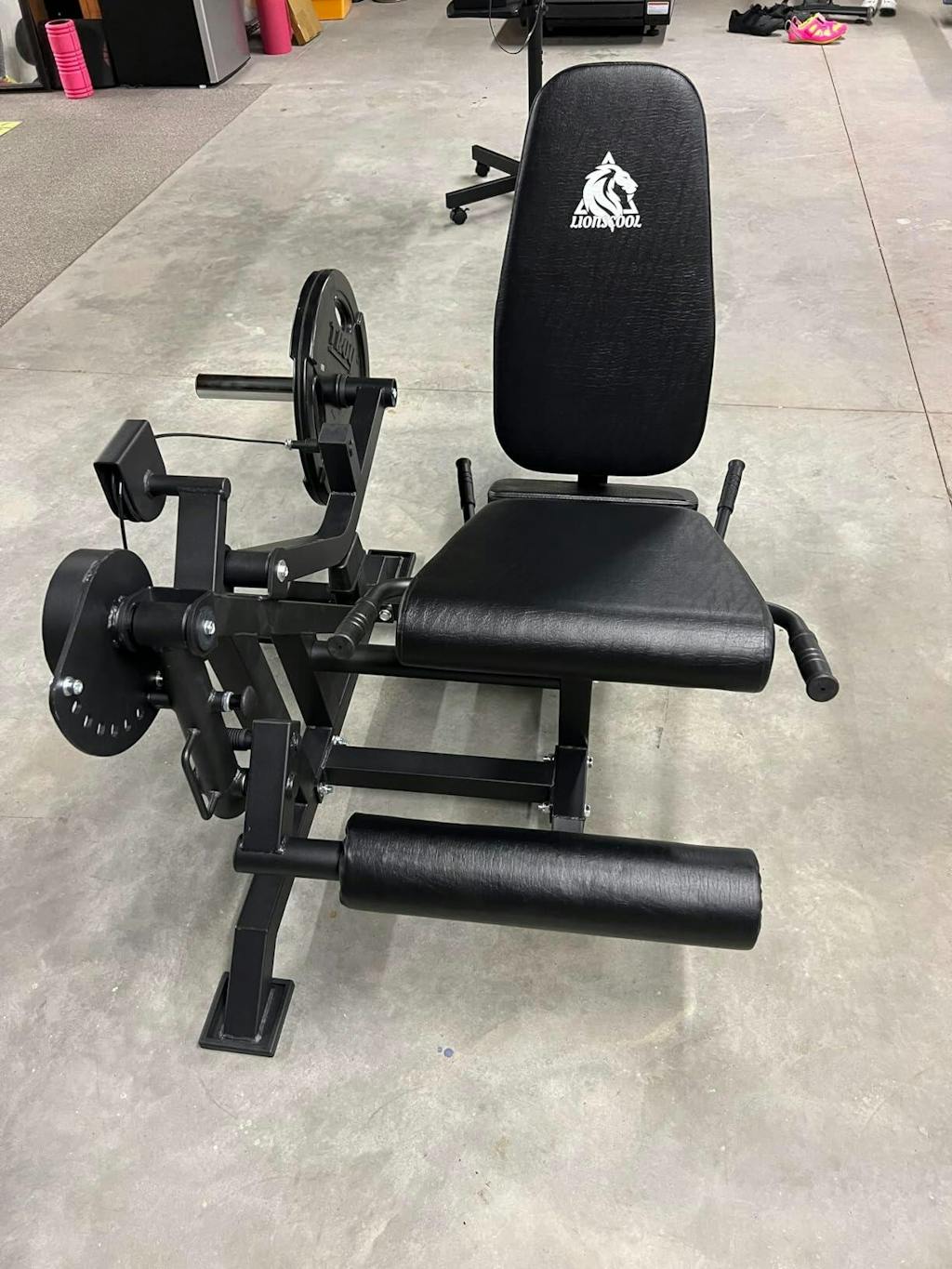 LIONSCOOL Leg Extension & Lying Leg Curl Machine V4.0, Adjustable Seated and Prone Lower Body ...