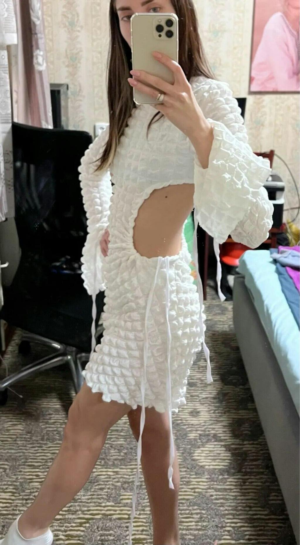 Soft Girl Cut Out Mini Dress - Litlookz Studio