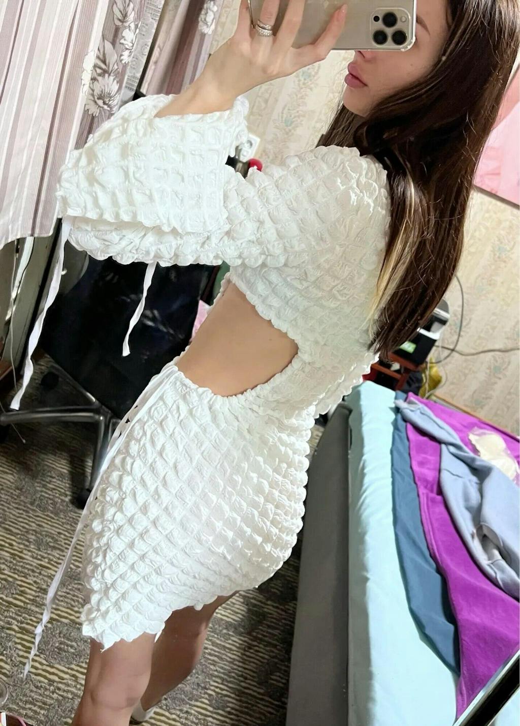 Soft Girl Cut Out Mini Dress - Litlookz Studio