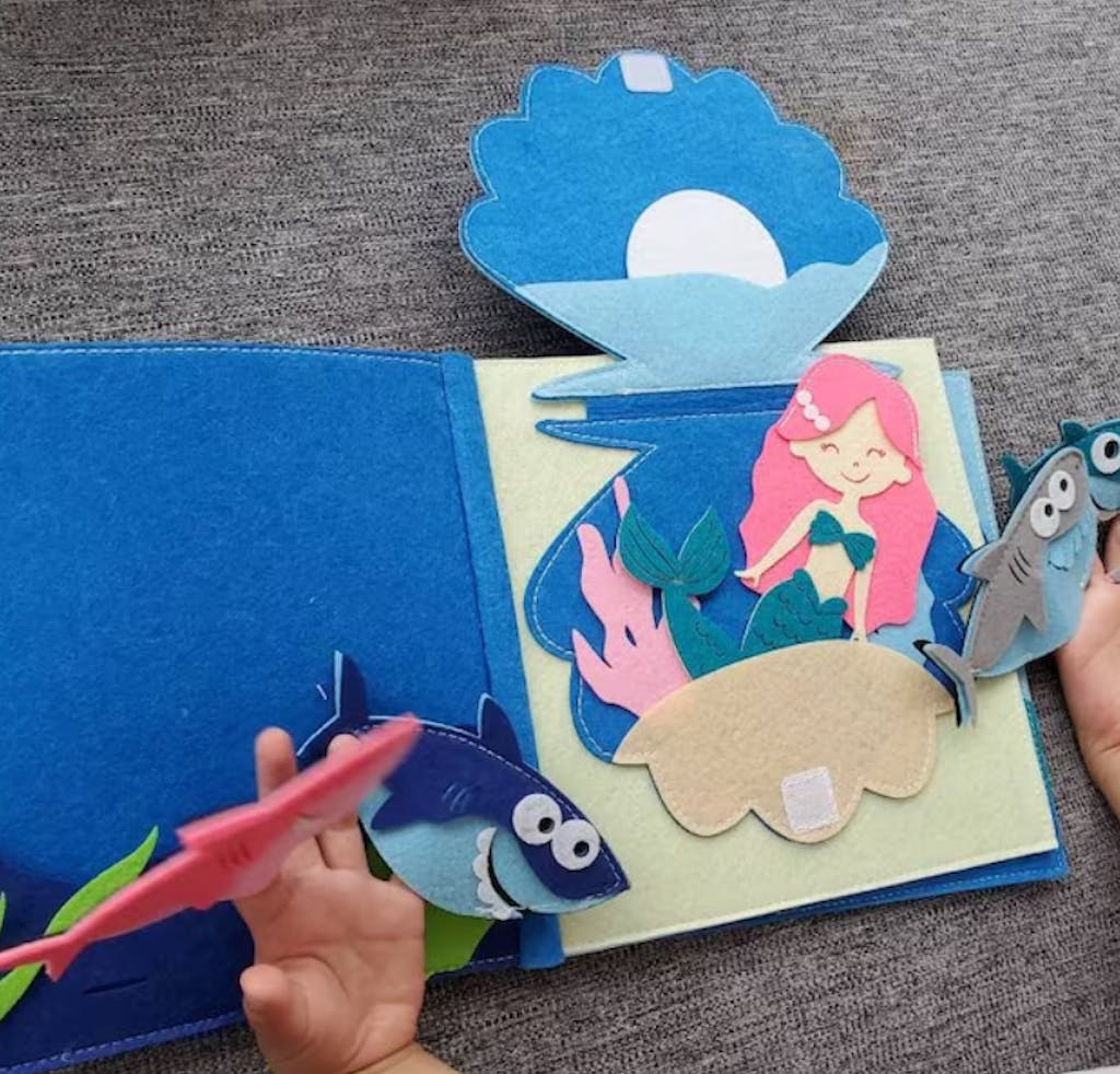 Shapes And Colors Quiet Book, Felt Handmade