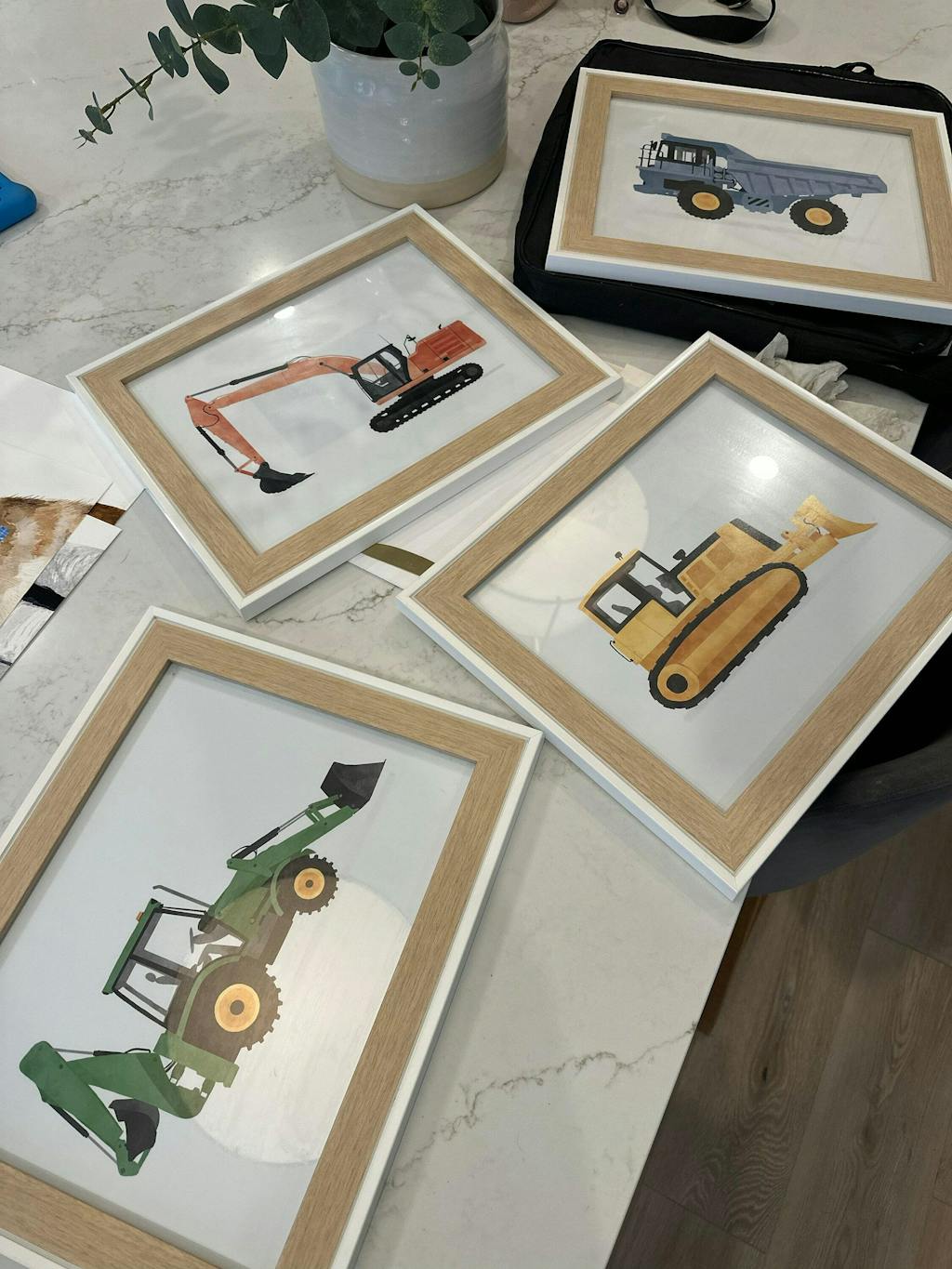 Construction Vehicles Set of 4 Horizontal Prints - Colorful - Little ...