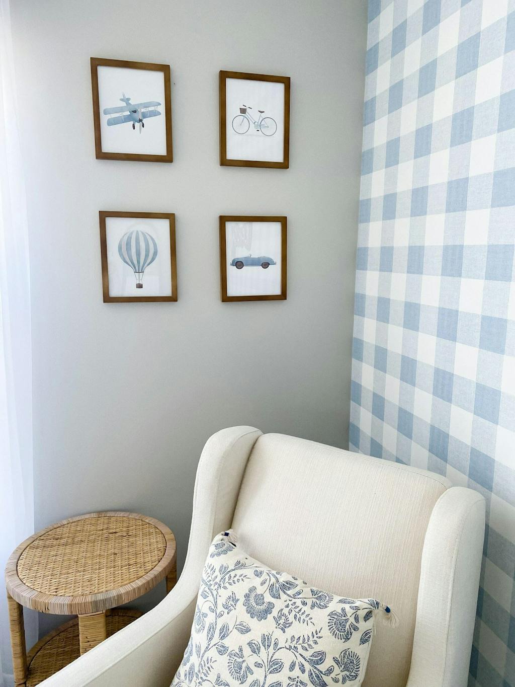 Vintage Biplane Print - Front View - Little Folk Printables