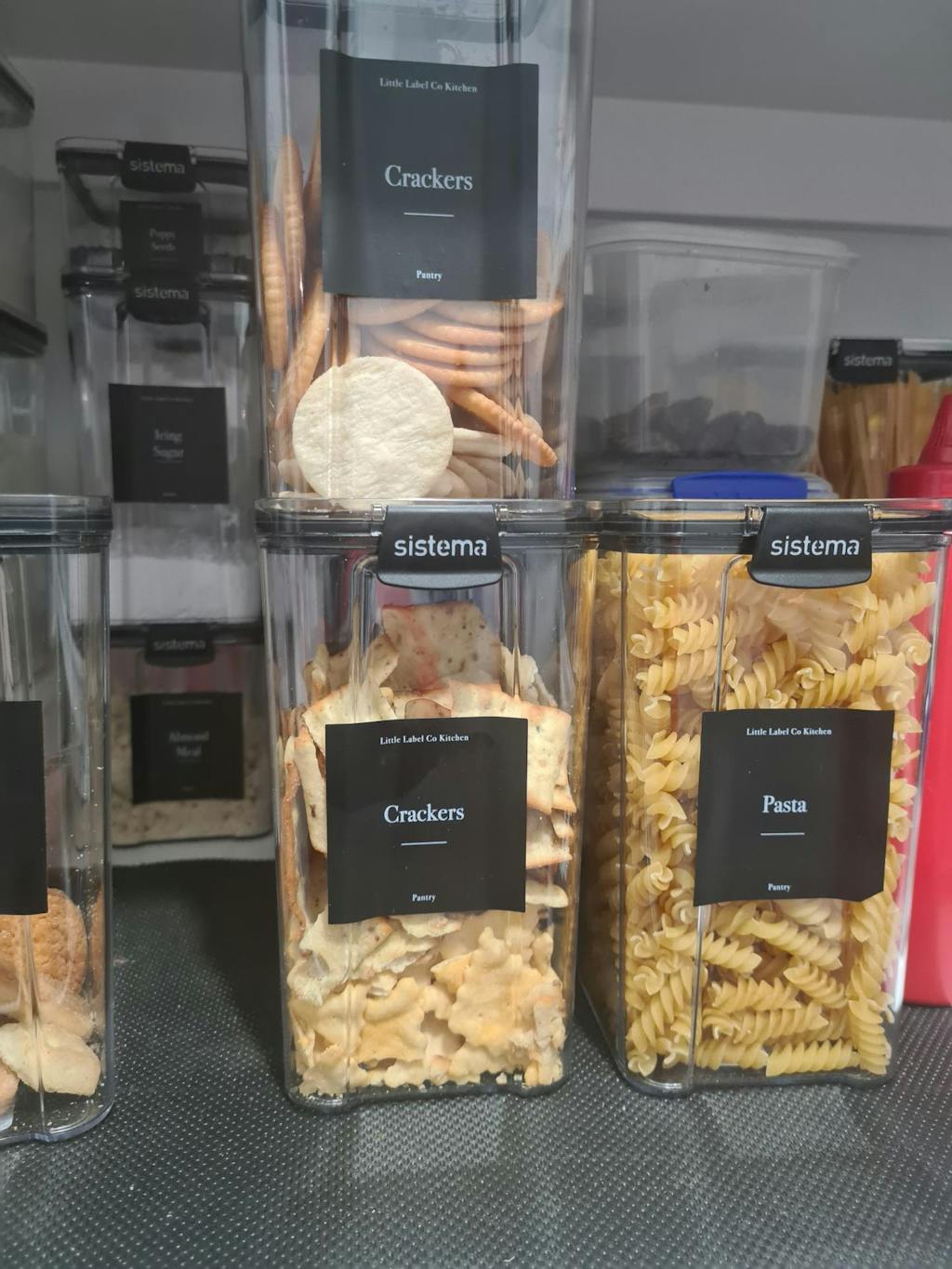 Black & White Pantry Stickers, Square Pack x 114 – Little Label Co