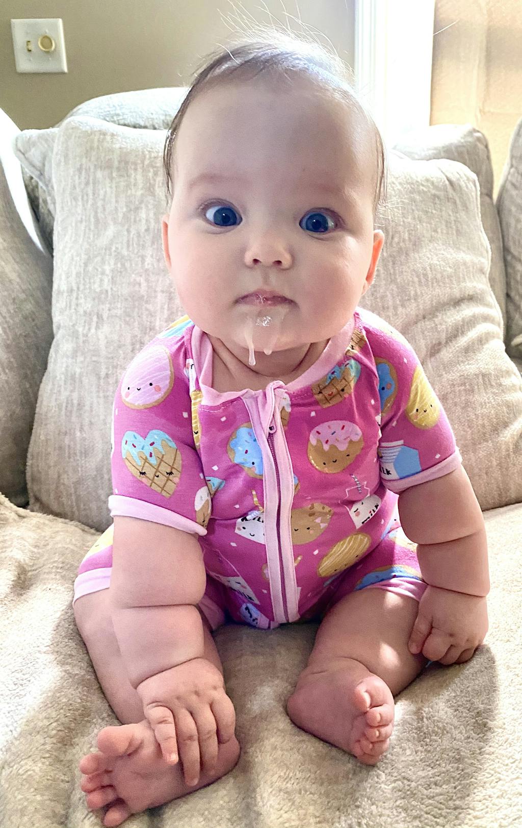 Pink Cookies & Milk Bamboo Viscose Zippy – Little Sleepies