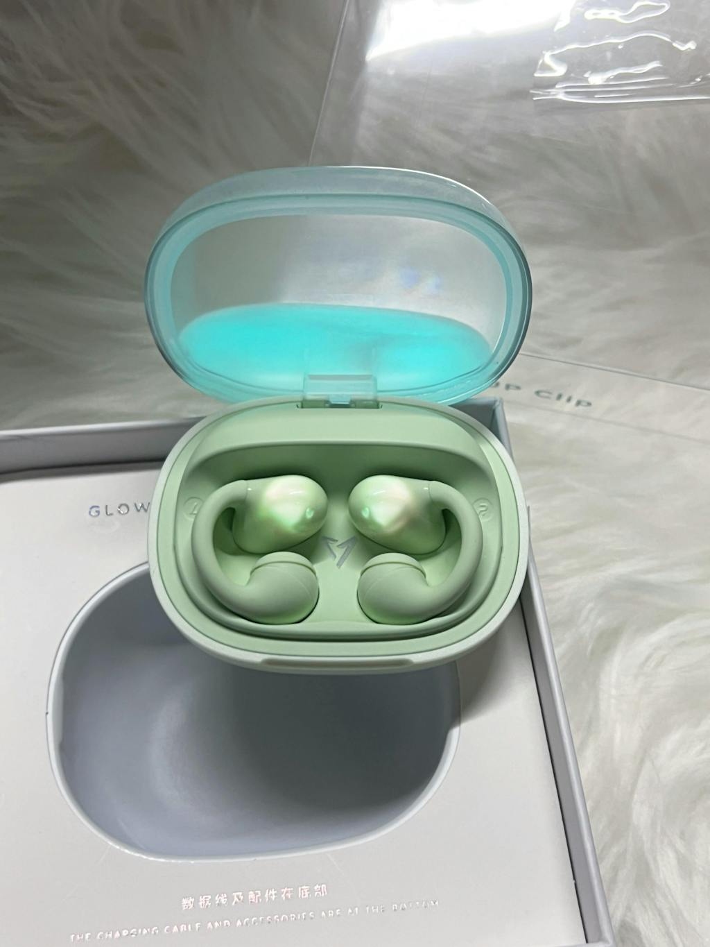 LIUP LP2 Luminous Quicksand Open-Ear Clip Wireless Earbuds Glow In The