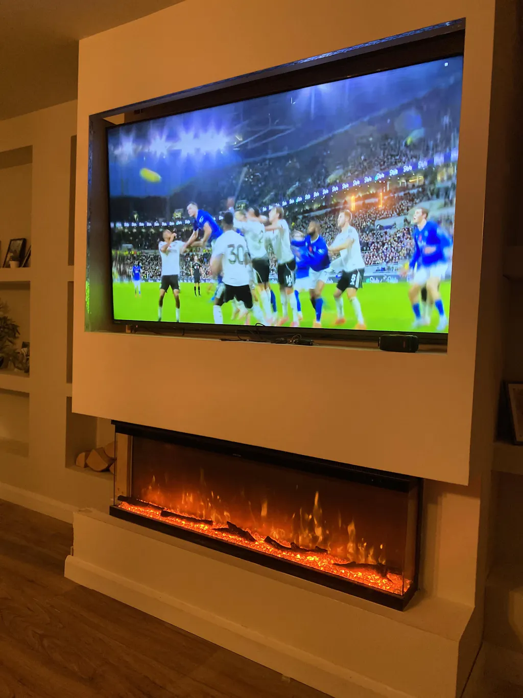 40/50/60/70-Inch 3-Sided Freestanding Electric Fireplace 12 Flame Colo ...