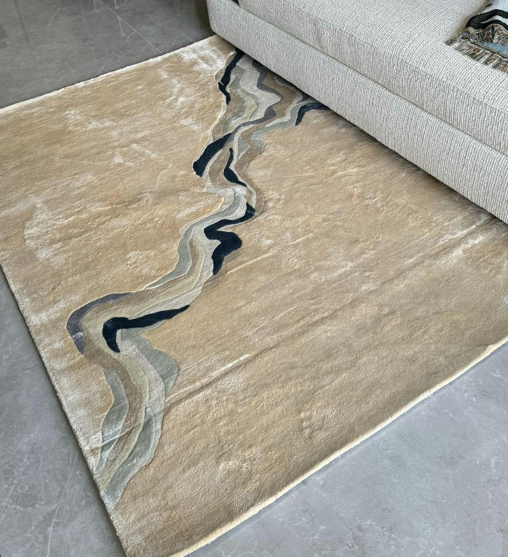 Custom Colour Flux Designer Modern Luxury Rug | Living DNA