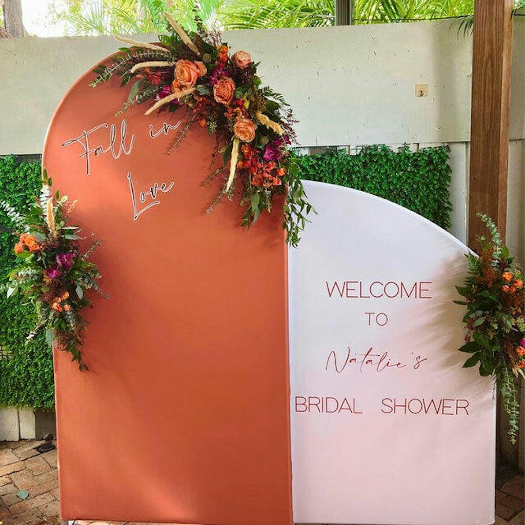 Silver Stands Set Arched Backdrop Frame for Party