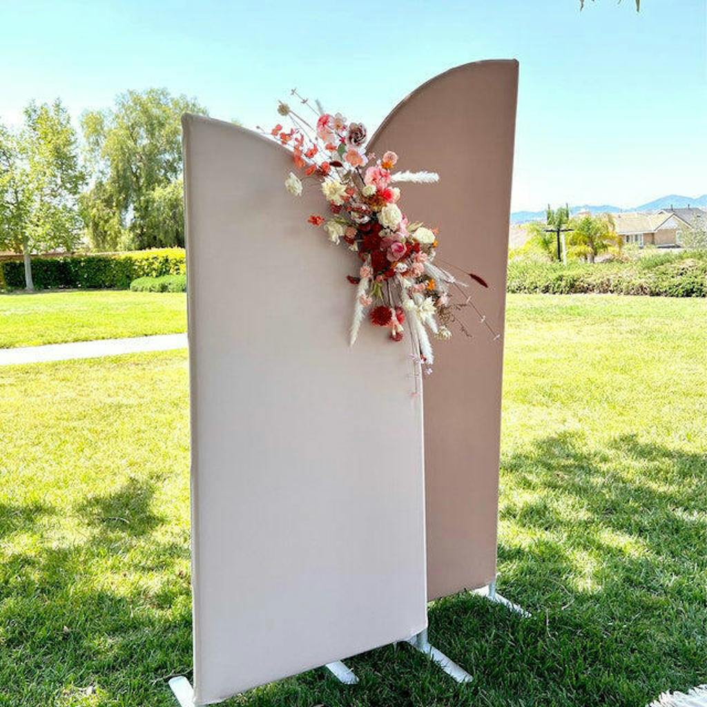 Silver Stands Set Arched Backdrop Frame for Party