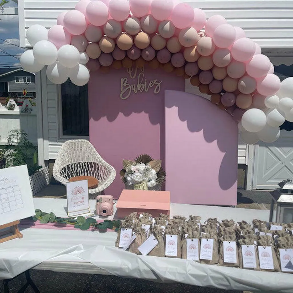 Silver Stands Set Arched Backdrop Frame for Party
