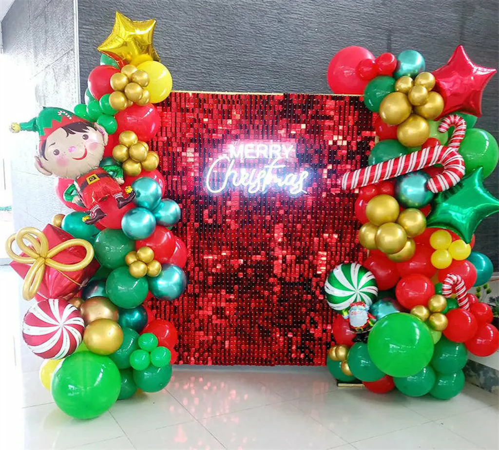 Lofaris Red Shimmer Wall Panels | Wedding Event Party Decorations