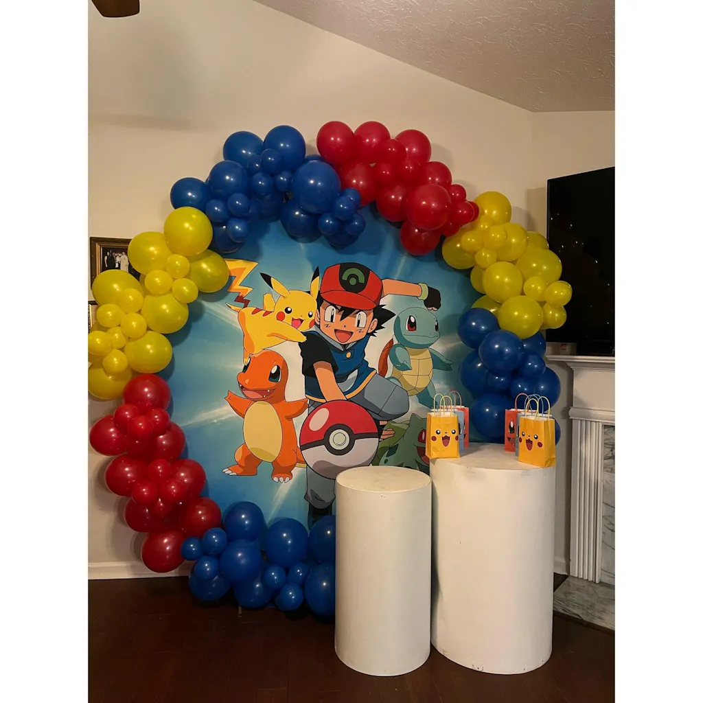 Custom Photo Theme Party Microfiber Cloth Round Backdrop – Lofaris