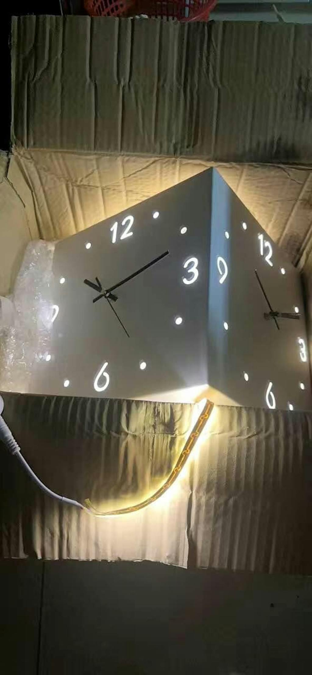 Two Sided Modern Living Room Wall Decoration Clock – Loforay