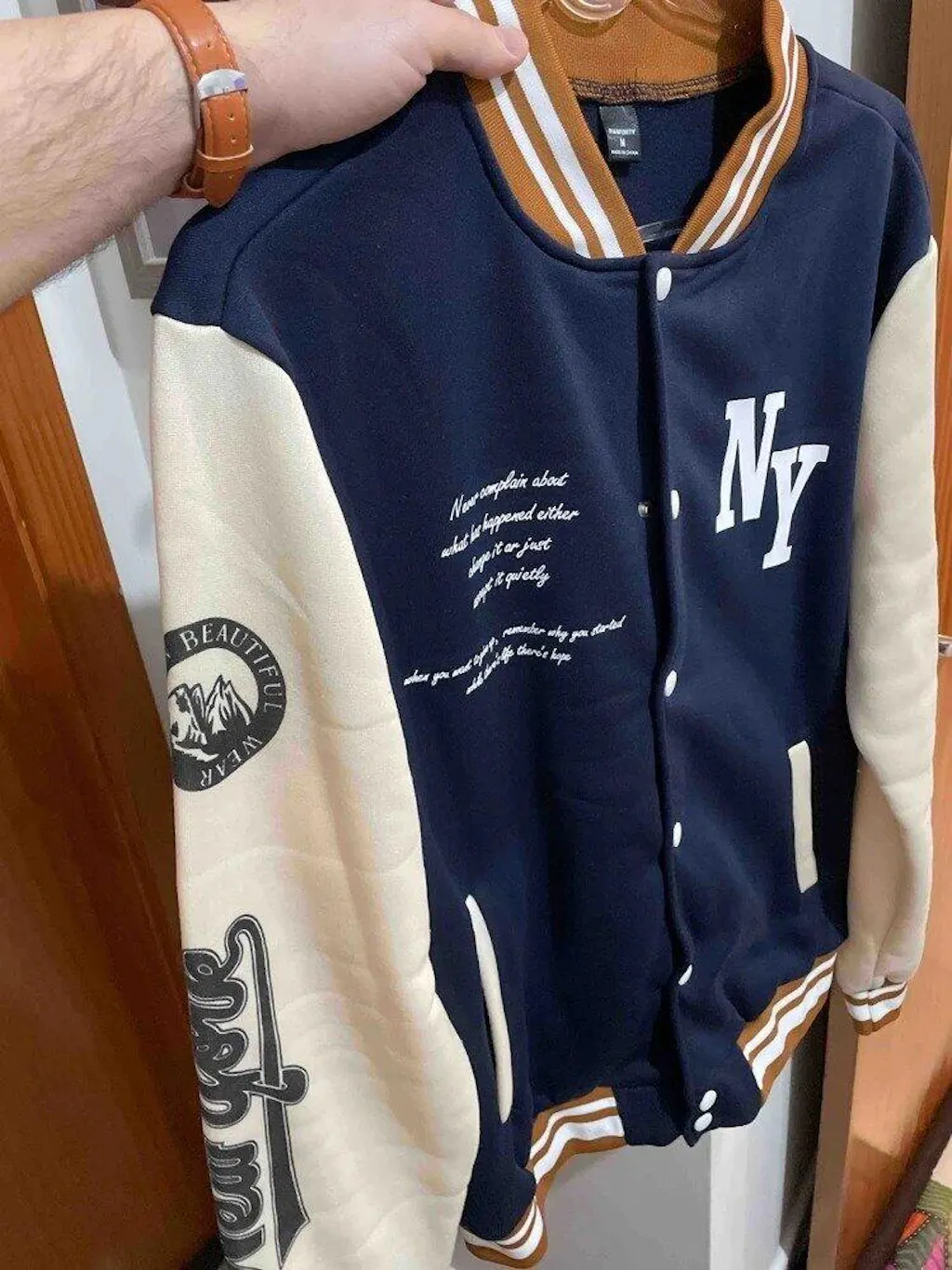 Jaqueta Masculina Varsity Baseball NY – Estilo Americano