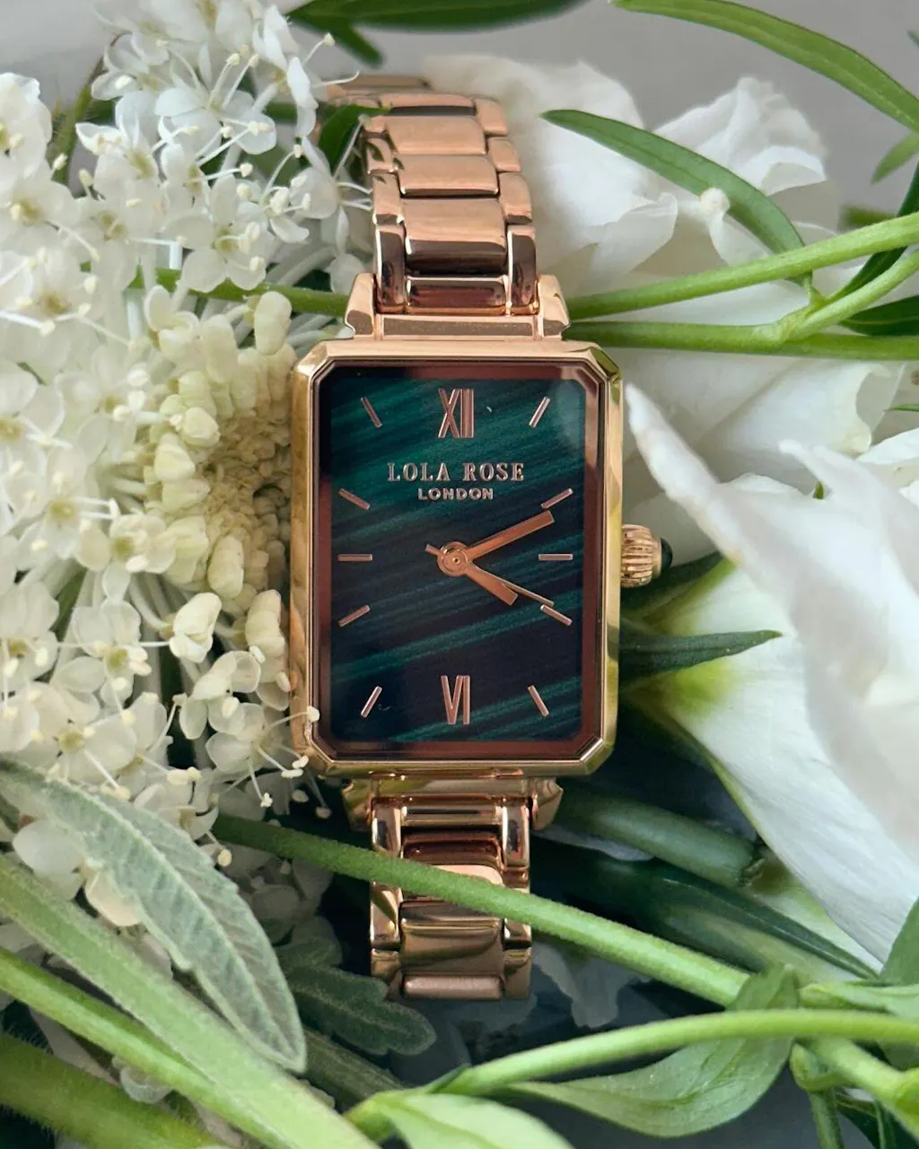 Rose Gold Malachite Textured Watch – Lola Rose