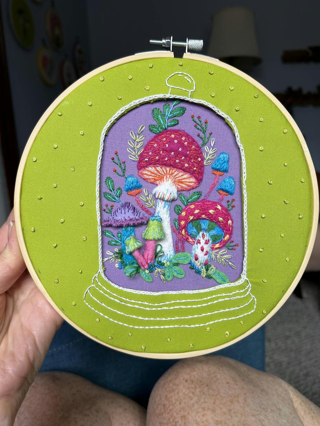 Toadstool Terrarium Delight Embroidery PDF Pattern – Lolli and Grace
