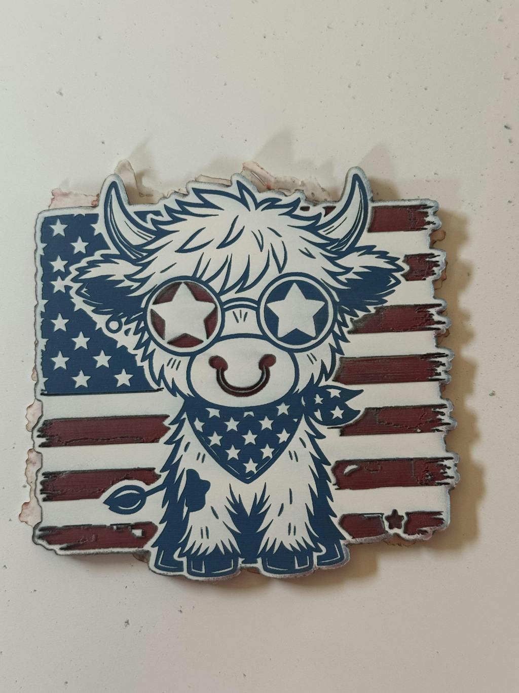 Red / White / Blue TriLayer Durra-Bull™ Laserable Acrylic Panels (12x2 ...