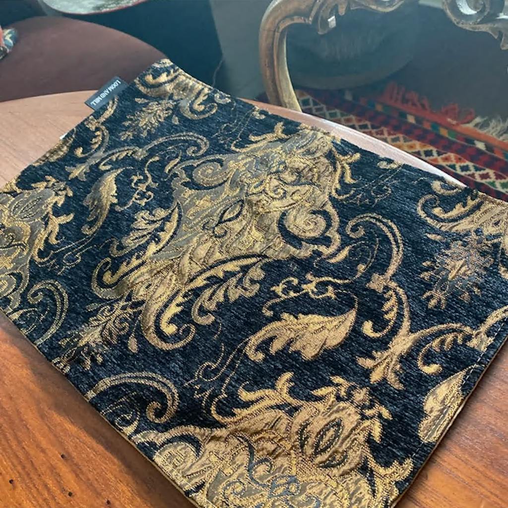 Black Florence Damask Placemats – Loom And Mill