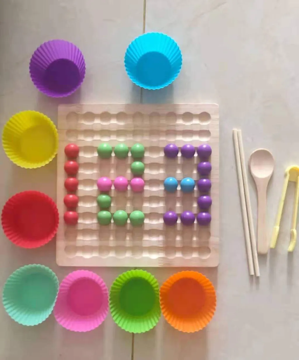 Montessori-Approved Wooden Board Bead Game - Lovealotter – UNITRADE LLC