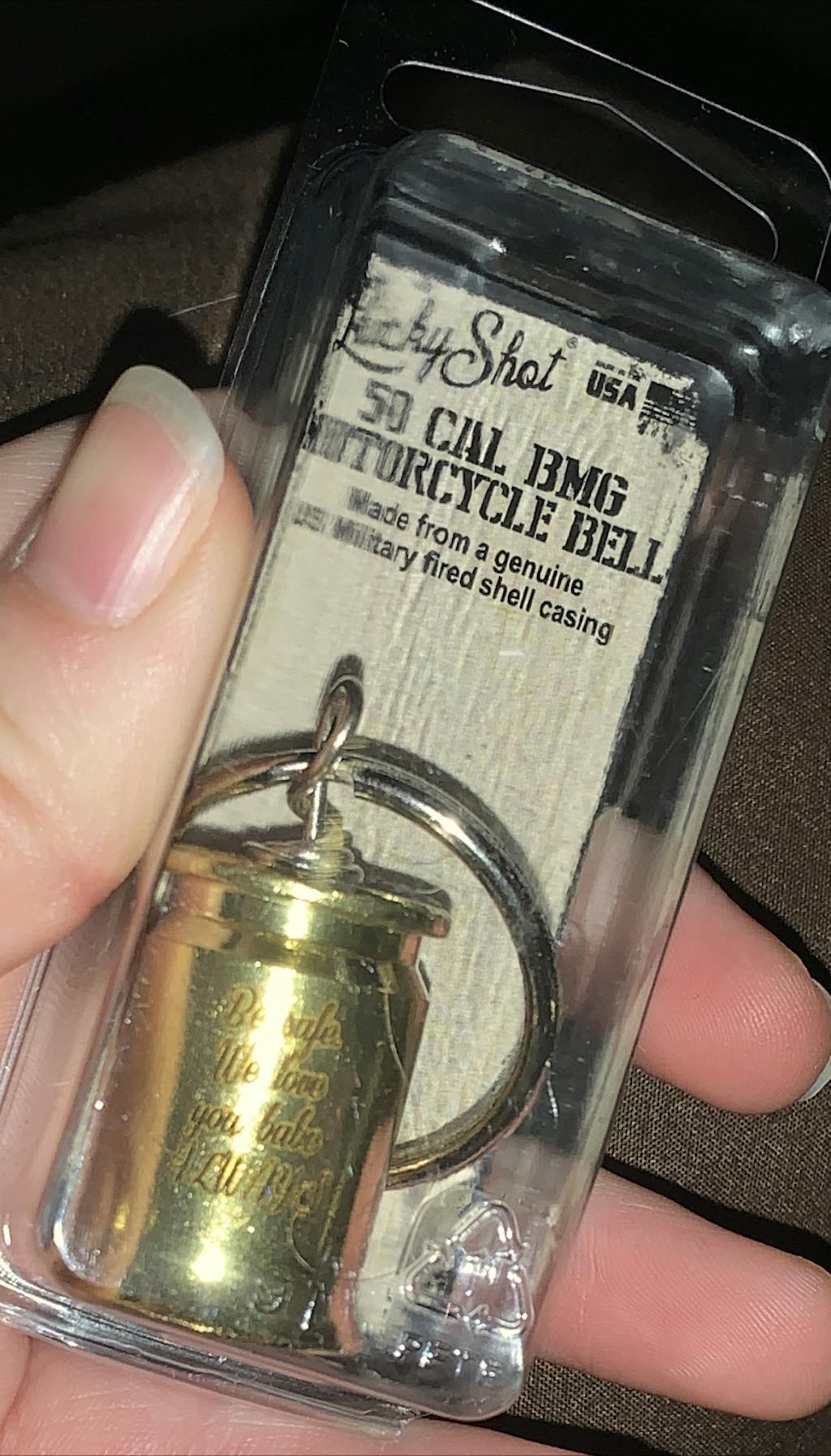 Real Bullet Motorcycle Bell - Brass - Ammo Motorcycle Accessory