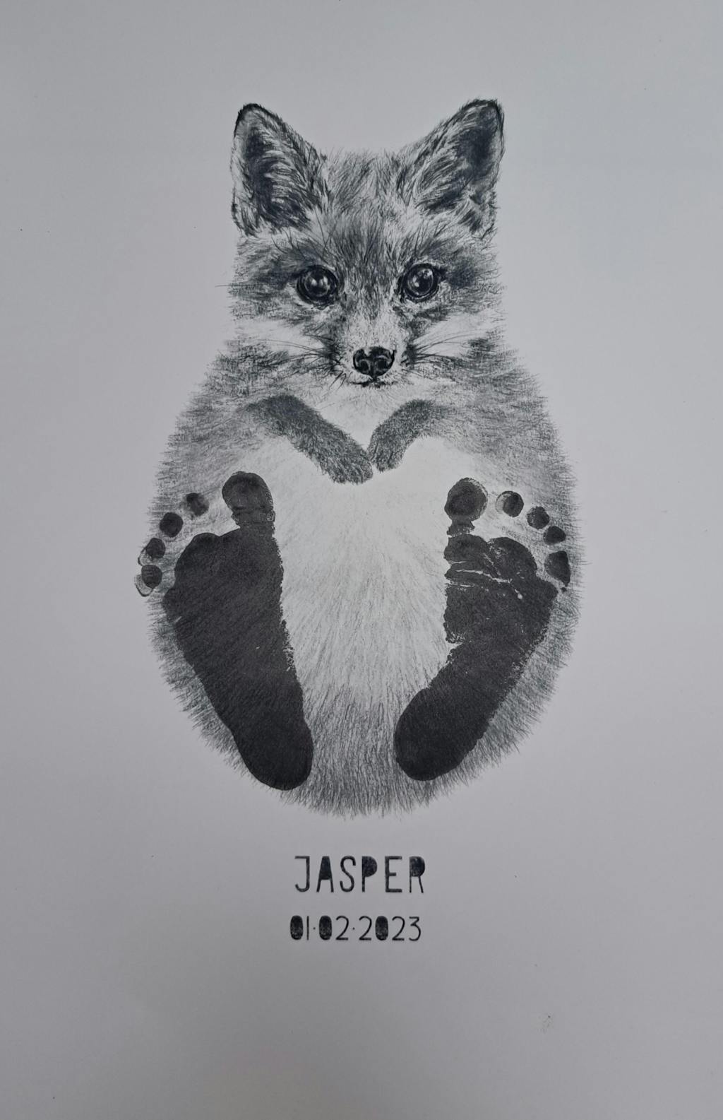 Personalised Baby Fox Footprint Kit– Lucy Coggle