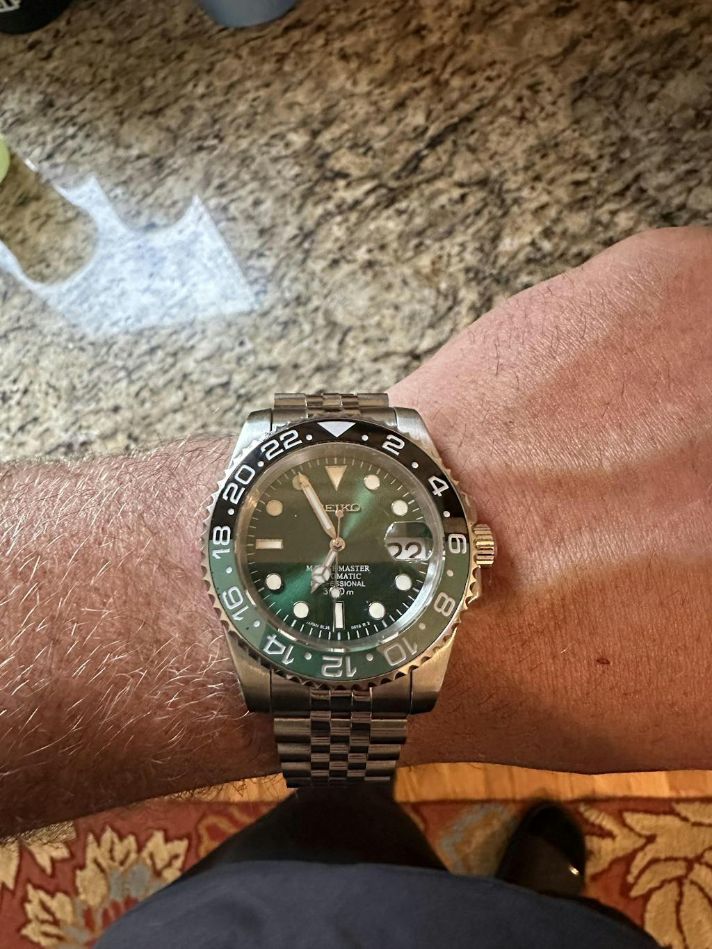 Submariner style, Ceramic Green/Black "Sprite" GMT Bezel, Sapphire Cry ...