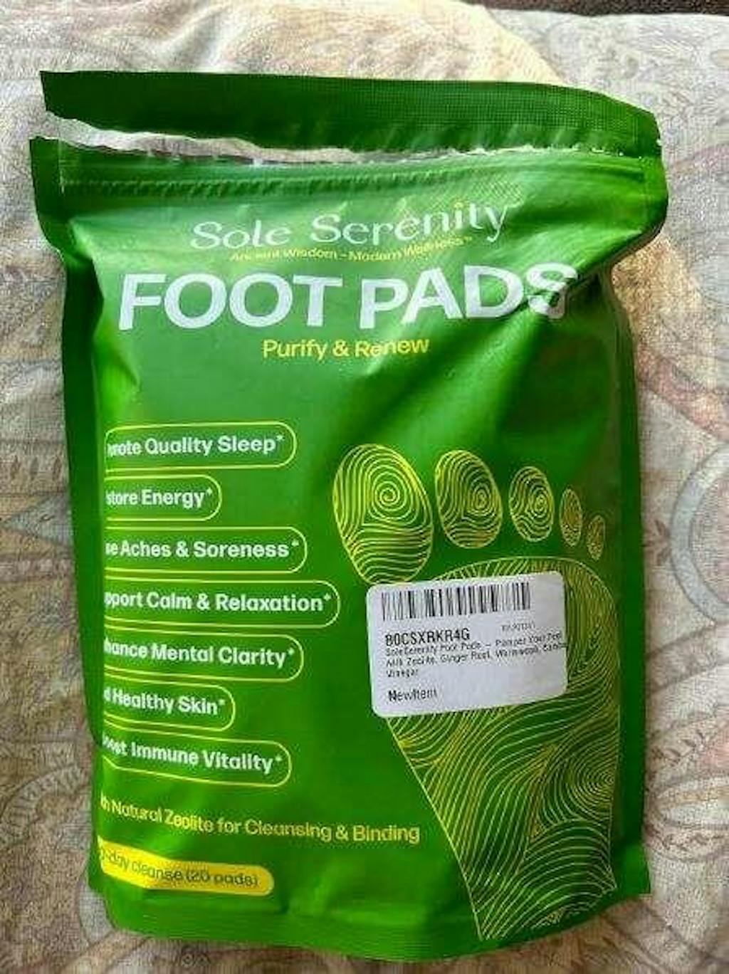 Zeolite Sole Serenity Detox Foot Pads Heavy Metals, Plastic Pollutants – Lure Essentials