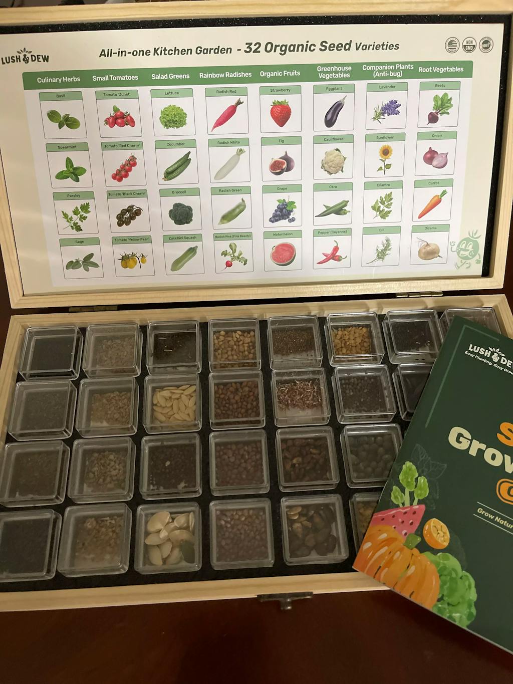 All-in-One Kitchen Garden Seed Bank with Seed Storage Box | LUSH & DEW